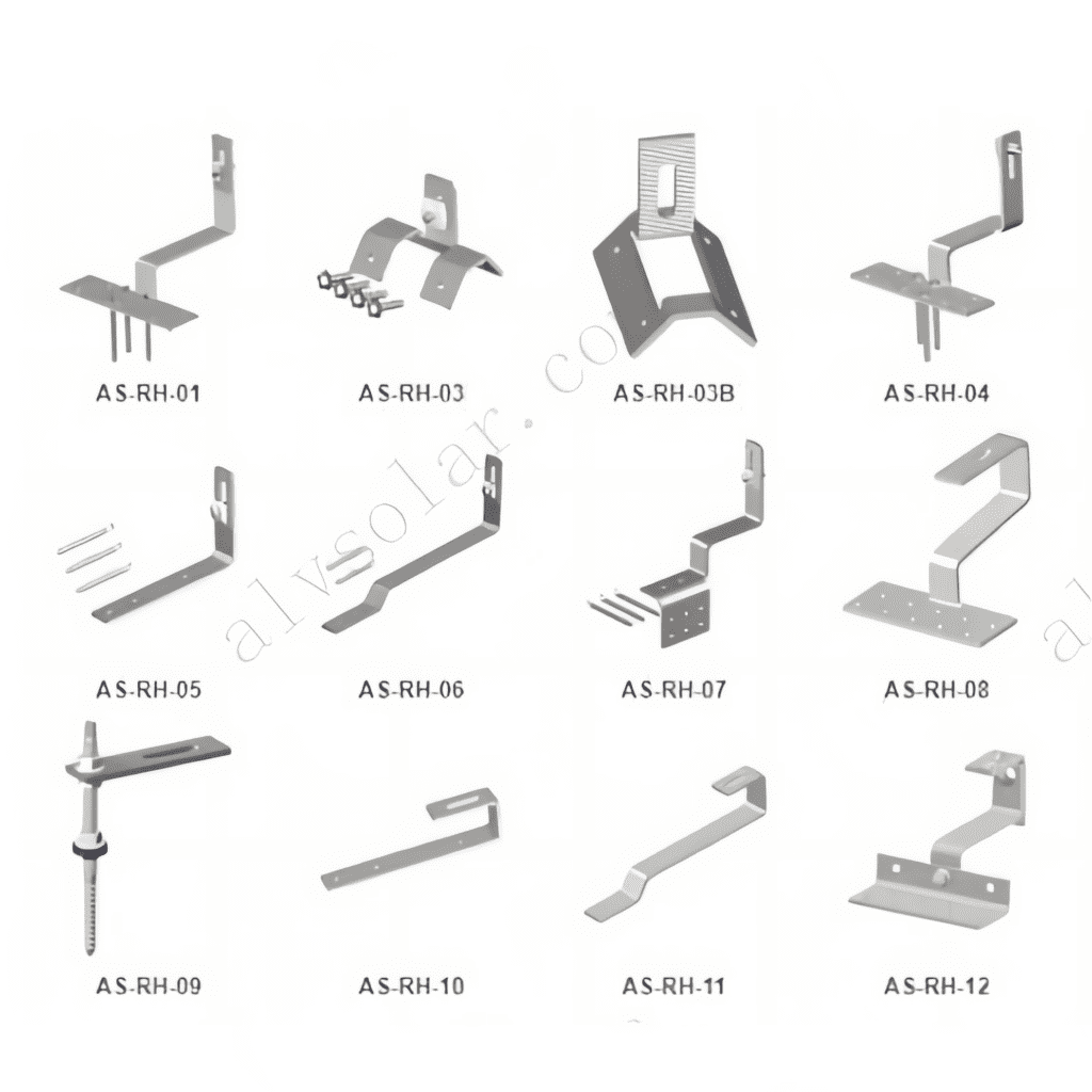 Roof Hook for Flat Tile, Adjustable, SUS304